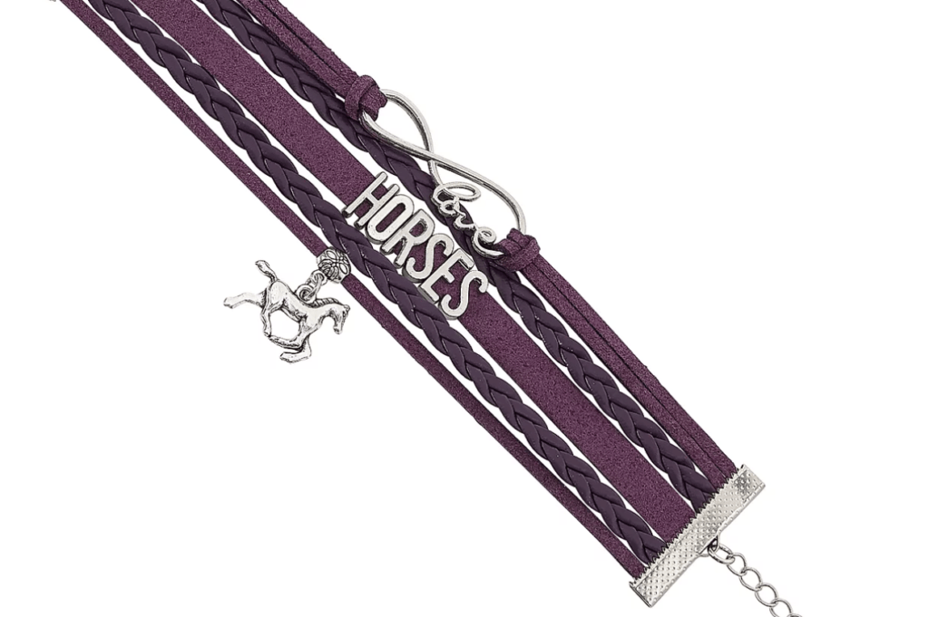 AWST International Purple Leatherette Horse Bracelet - The Connected ...