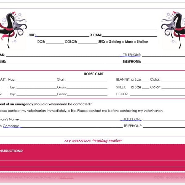 Free Stall Cards-Color Horse - The Connected Rider San Antonio English ... Free Stall Cards-Color Horse - The Connected Rider San Antonio English ...