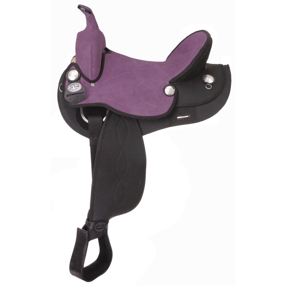 King Series Wide Synthetic Round Skirt Competition Saddle Package - The ...
