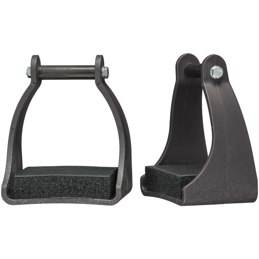 Tough1 Leather Covered Endurance Stirrups - Wide Neck - The Connected ...
